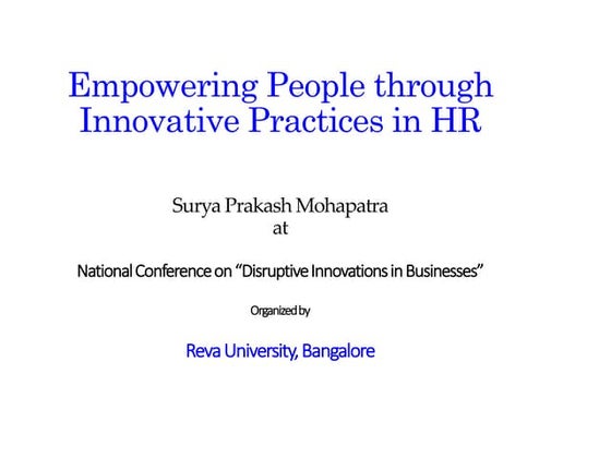 Innovative practices in hr (1) | PPT