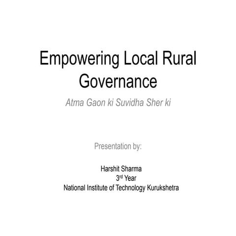 Empowering Rural Governance | PPTX