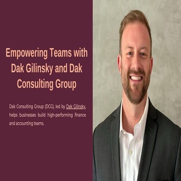 Dak Gilinsky: Transforming Finance Recruitment with Dak Consulting ...