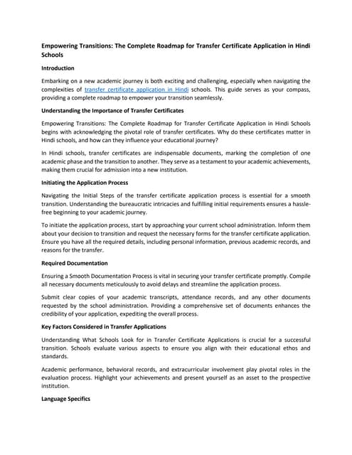 Transfer Certificate Application (प्रमाण-पत्र आवेदन).pptx