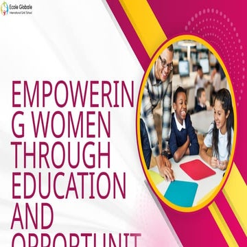 Empowerment of Women Through Education ppt | PPTX