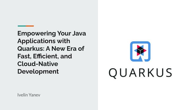 Empowering Your Java Applications With Quarkus A New Era Of Fast Efficient And Cloud Native