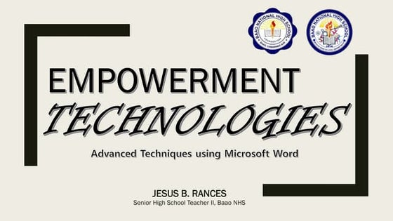Empowerment Technology Grade 11 Quarter 2 Reviewer Ppt
