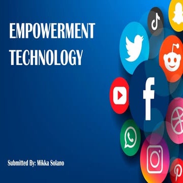 EMPOWERMENT TECHNOLOGY: My Favorite Online Platform | PPTX