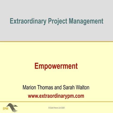 Project Leadership: The Power of Empowerment, | PDF | Business ...