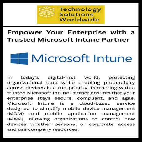 Empower Your Enterprise with a Trusted Microsoft Intune Partner | PDF