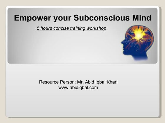 The power of subconscious mind | PPT