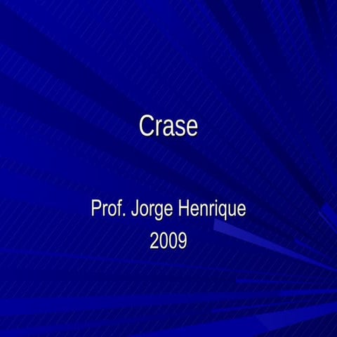 CRASE | PPT