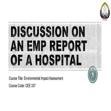 EMP Report of a Hospital | PDF