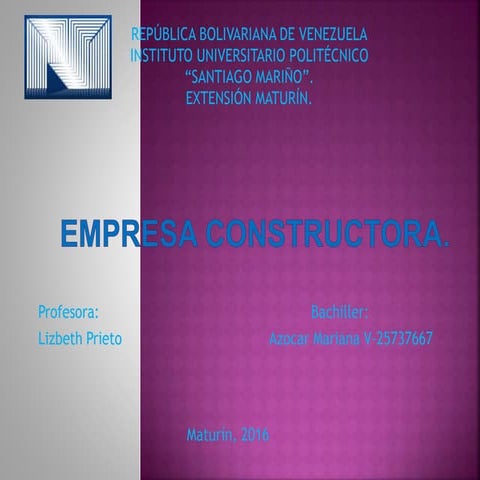 Empresa constructora, red pert cpm y diagrama de gantt | PPTX
