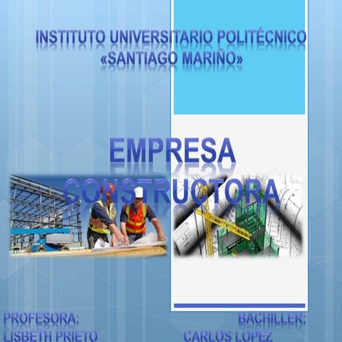Empresa constructora, red pert cpm y diagrama de gantt | PPTX