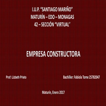 Empresa constructora, red pert cpm y diagrama de gantt | PPTX