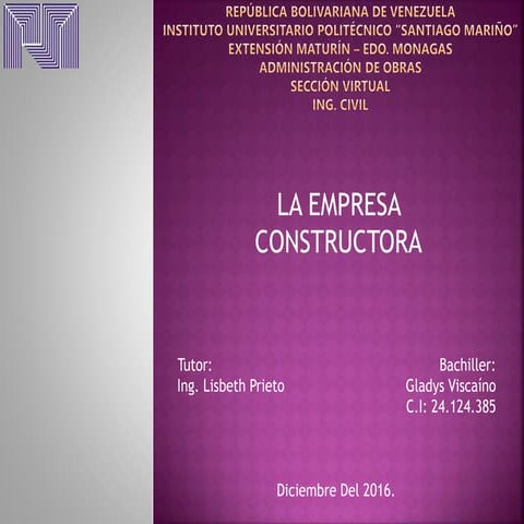 Empresa constructora, red pert cpm y diagrama de gantt | PPTX
