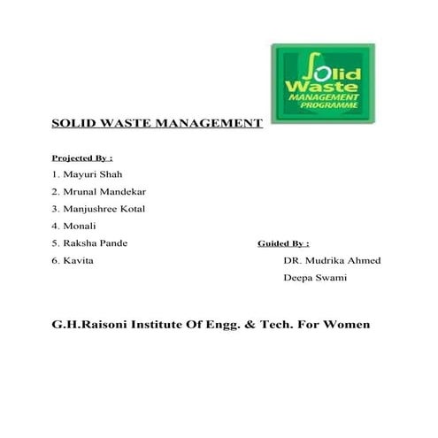 Solid Waste Management | DOC