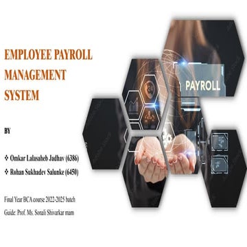 Employee payroll management system software project | PDF