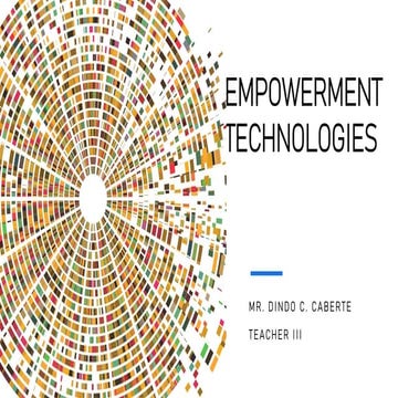EMPOWERMENT TECHNOLOGIES LESSON 1 - FIRST QUARTER | PDF