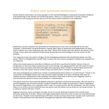 Empty nest syndrome | PDF