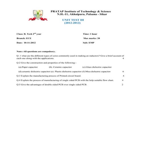 Emp unit test 3 | DOCX