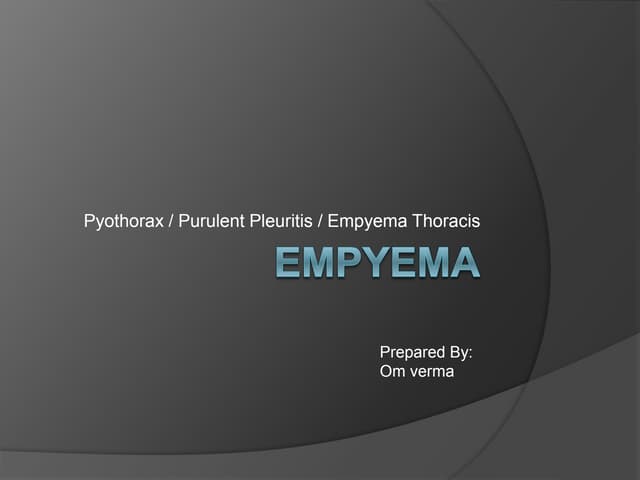 Empyema | PPTX