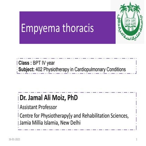 Empyma thoracis | PPTX