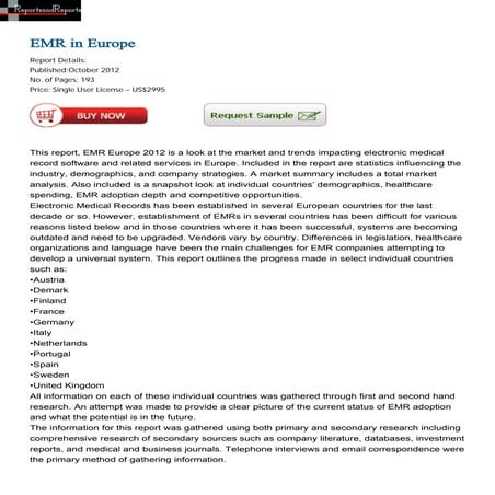 EMR in Europe | PDF