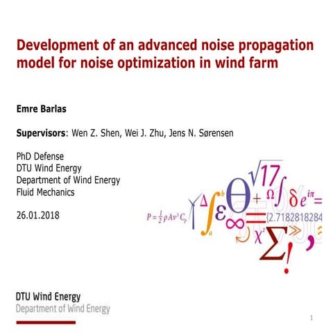 Wind Turbine Farm Noise Propagation Modelling Pptx
