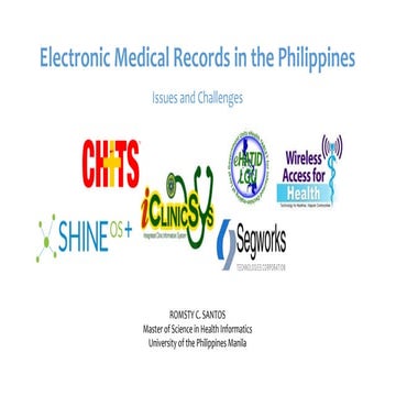 Electronic Medical Records in the Philippines: Issues and Challenges | PPTX
