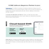 Innovating Healthcare Delivery: Embracing Electronic Medical Record ...