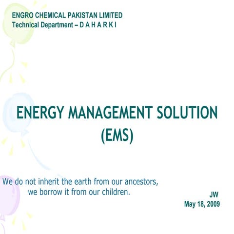 Avanceon's Energy Management Solutions at work at Engro Fertilizer | PPT