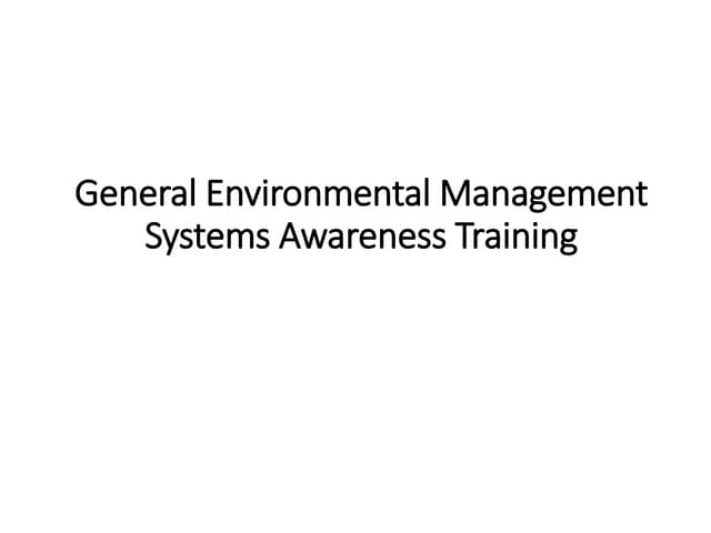 Environmental Management Plan | PPTX