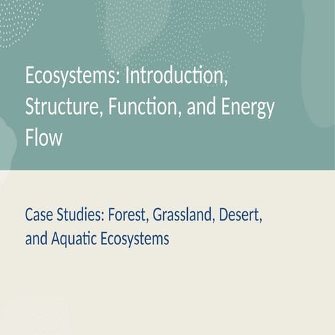 IB Biology 4.1-4.2 Slides: Ecosystems & Energy Flow | PPTX