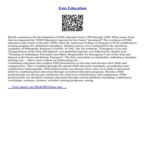 Ems Education | PDF
