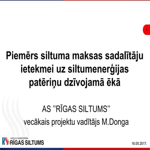 Piemērs siltuma maksas sadalītāju ietekmei uz siltumenerģijas patēriņu ...