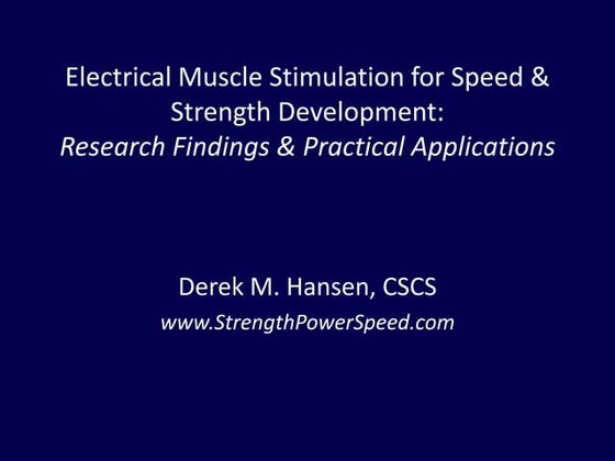 Fatigue and EMG | PDF