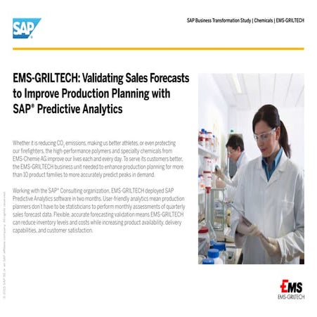 EMS-GRILTECH: Validating Sales Forecasts to improve Production Planning ...