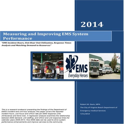 Measuring and Improving EMS System Performance | PDF