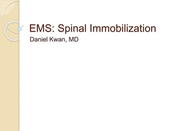 Spinal immobilization seated | PPT