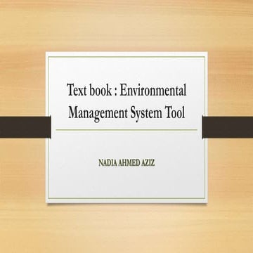 Environmental Management System Tool | PPTX