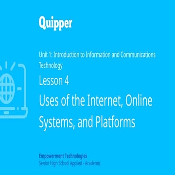 MODULE 1: INTRODUCTION TO INFORMATION AND COMMUNICATION TECHNOLOGY | PPTX