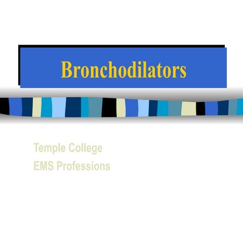 Emt bronchodilators | PPT