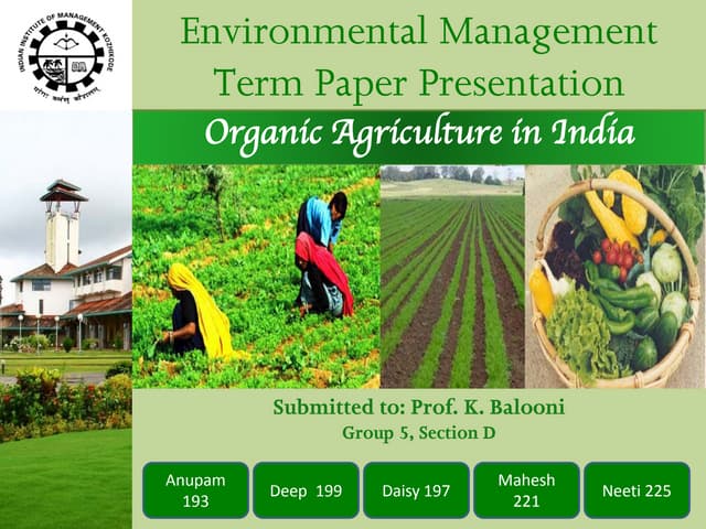 Organic farming Powerpoint presentation | PPTX