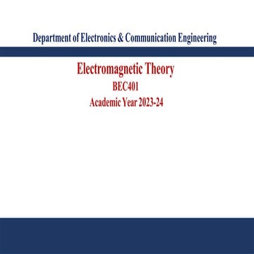 Electro Magnetic Theory_EMT Module-4 Course Material - VTU Bengaluru | PDF
