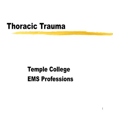 Emt thoracic trauma | PPT