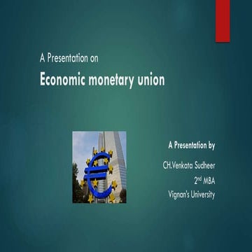Economic and monetary Union | PDF