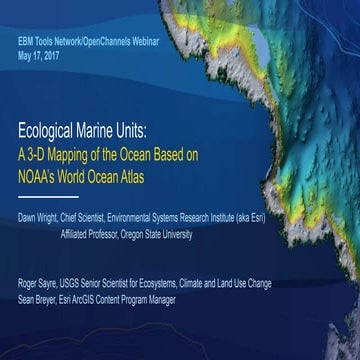 Ecological Marine Units: A 3-D Mapping of the Ocean Based on NOAA’s ...
