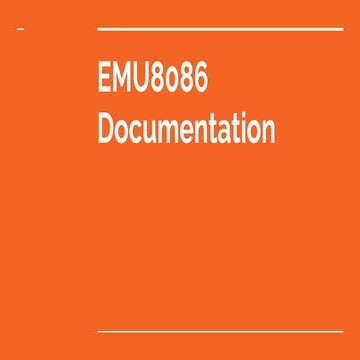Emu8086 Documentation Microprocessor And Microcontroller Ppt 0094