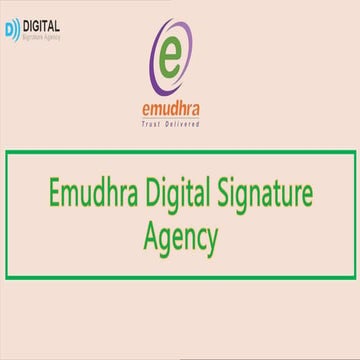 Emudhra digital signature agency | PPTX