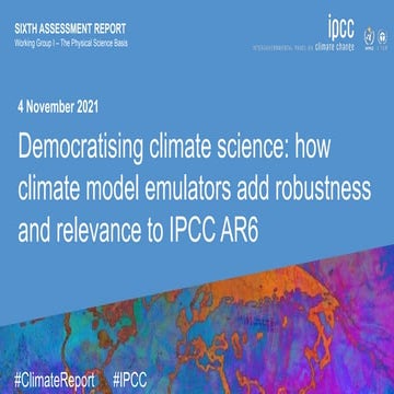 Democratising climate science: how climate model emulators add ...