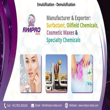 Emulsification vs. demulsification | PPTX