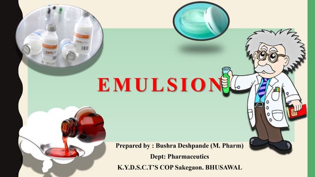 Test for identification of type of emulsion | PPTX